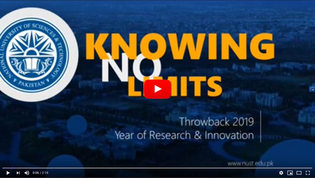 NUST Stands Out in Research & Innovation in Year 2019 - Research at NUST