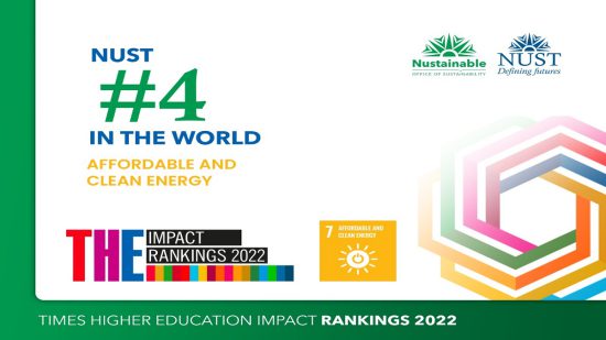 NUST Ranked In The Top 200 in THE Impact Ranking 2022 - Research at NUST