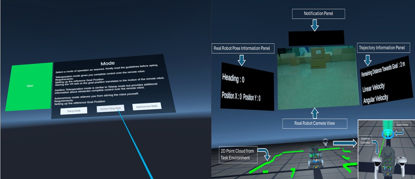 Hybrid Control Paradigm for Immersive VR Teleoperation - Research at NUST